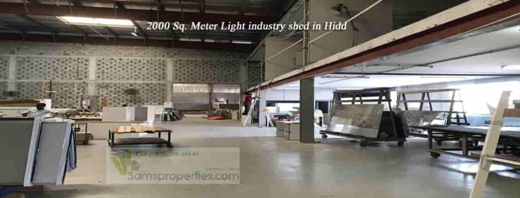 Bahrain Hidd warehouse workshop rent 400 to 2000 Mtr. - Sams Properties